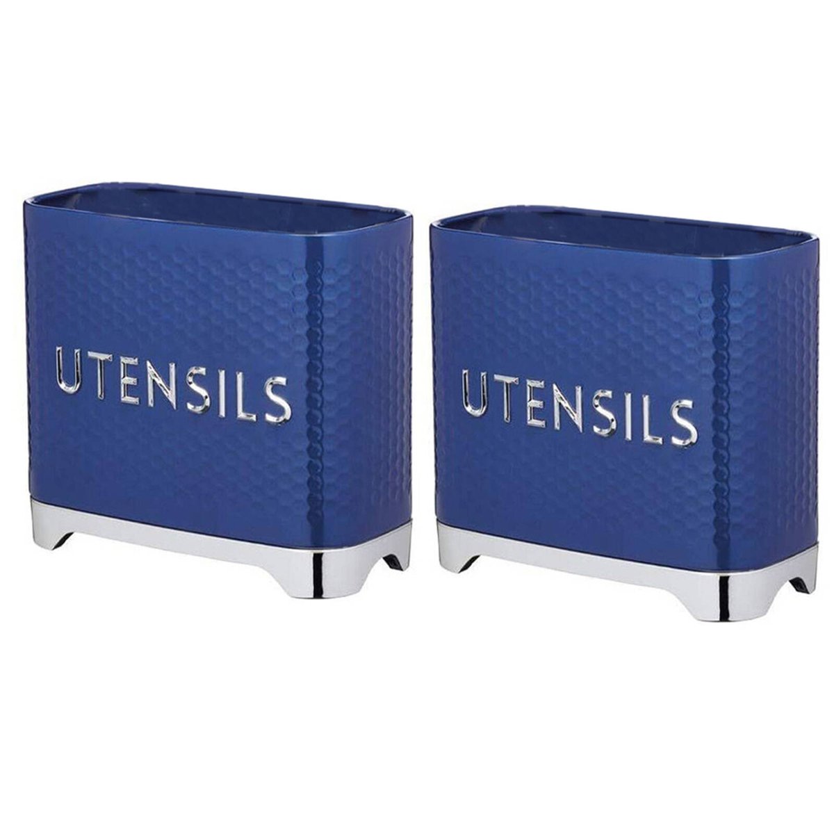 2PK Kitchencraft Lovello Textured Kitchen Cooking Utensil Storage ...