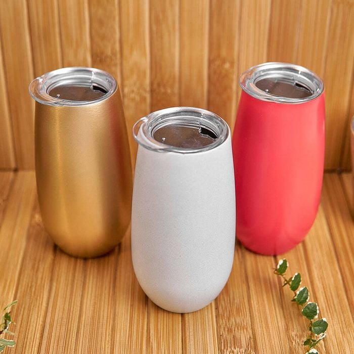 2PK Annabel Trends 175ml Stainless Steel Sparkling Flute Cup - Gelato ...