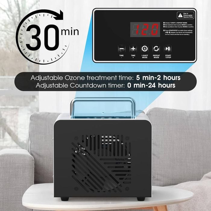 Advwin Ozone Generator 40000mg/h Air Purifier Deodorizer O3 Negative Ionizer Machine 4 Modes ...