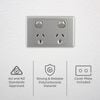 DETA Silver Double Power Point - Bunnings Australia