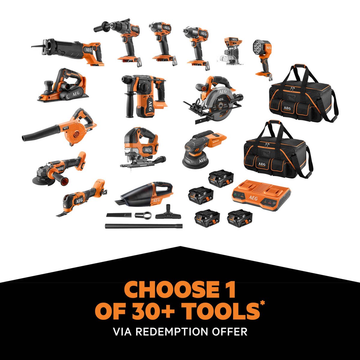 AEG 18V FUSION/Brushless 15-Piece 5Ah FORCE Kit A18FX15C254B - Bunnings ...