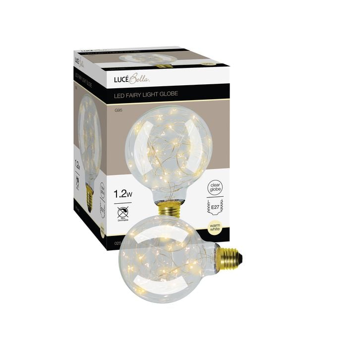 Luce Bella Fairy Light G125 E27 LED 80lm Warm White 1.5W Globe ...