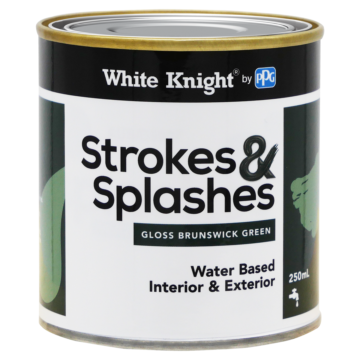 White Knight 250ml Brunswick Green Strokes And Splashes Paint ...