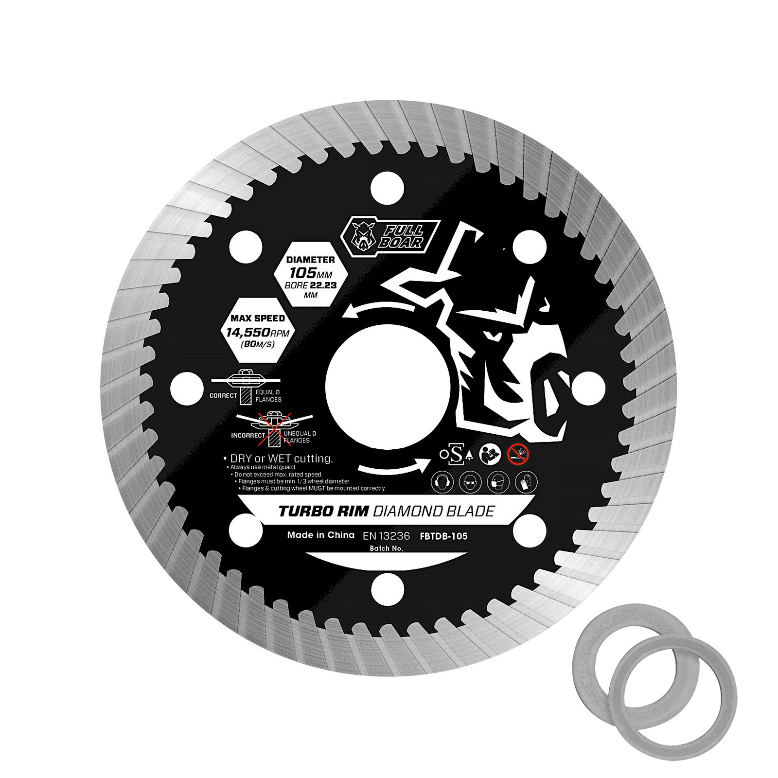 105mm Turbo Rim Diamond Blade | Full Boar