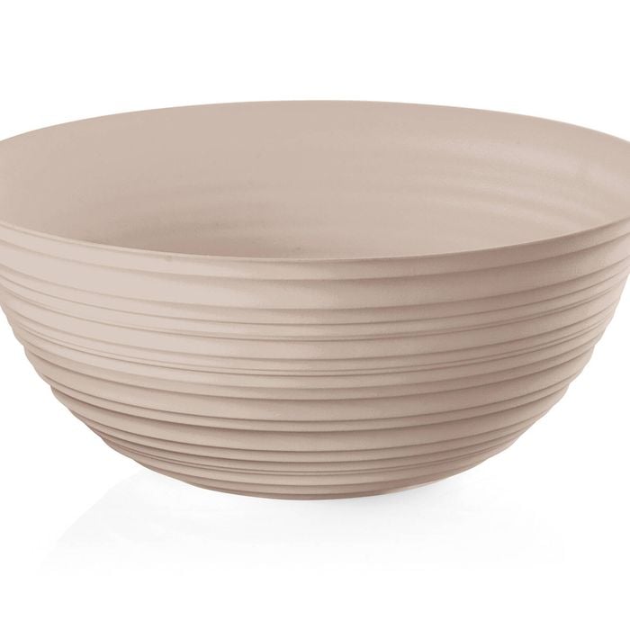Guzzini Tierra Plastic 30cm/5L Round Bowl XL - Taupe - Bunnings Australia