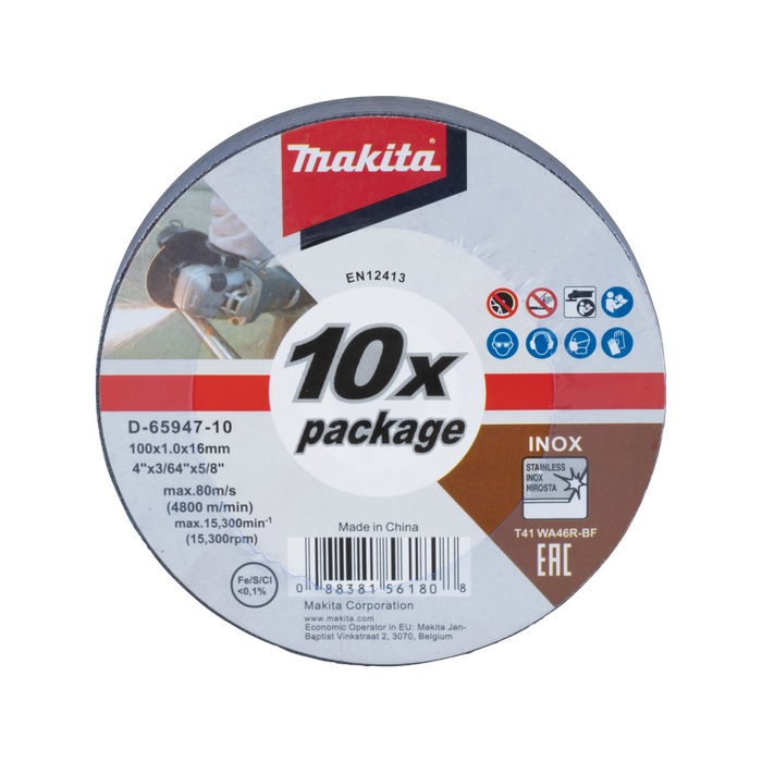 Makita 100 x 16mm Cut Off Discs - 10 Pack - Bunnings New Zealand