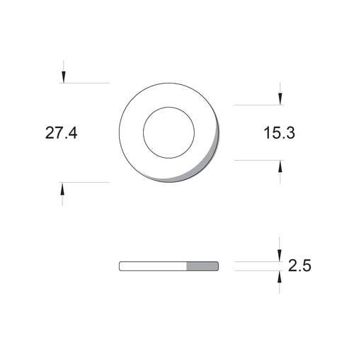 ZENITH M12 Stainless Steel 304 Grade Flat Round Washers - 100 Pack ...
