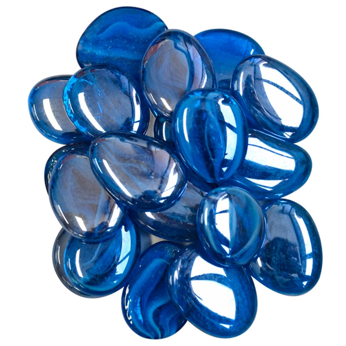 Tuscan Path 38 - 40mm 1kg Aqua Blue Aztec Pebbles - Bunnings New Zealand