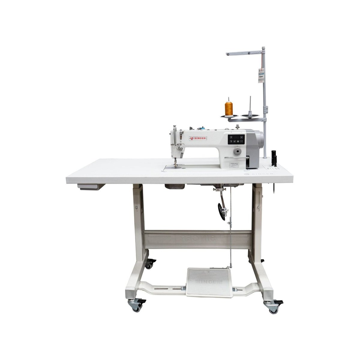 SINGER 142G E Series Single Needle Integrated Lockstitch Sewing Machine & Table 2 Piece ...