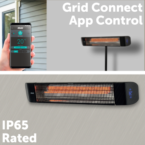 Arlec 2400W Black Smart Grid Connect Infrared Strip Heater - Bunnings ...