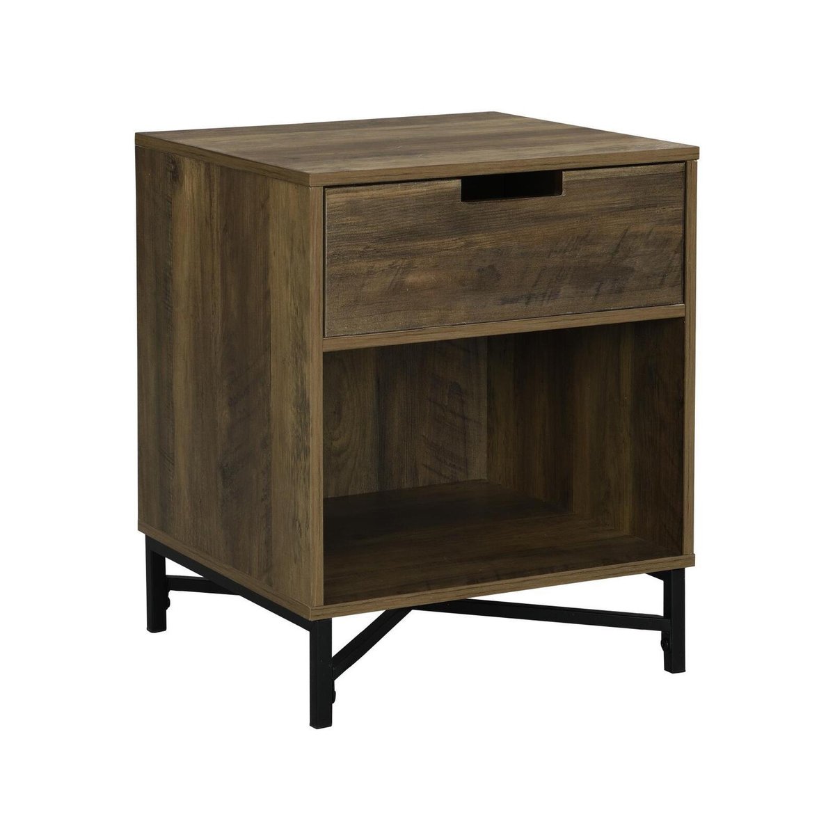 Austin Bedside Table 1 Drawer Industrial Side Table Nightstand ...