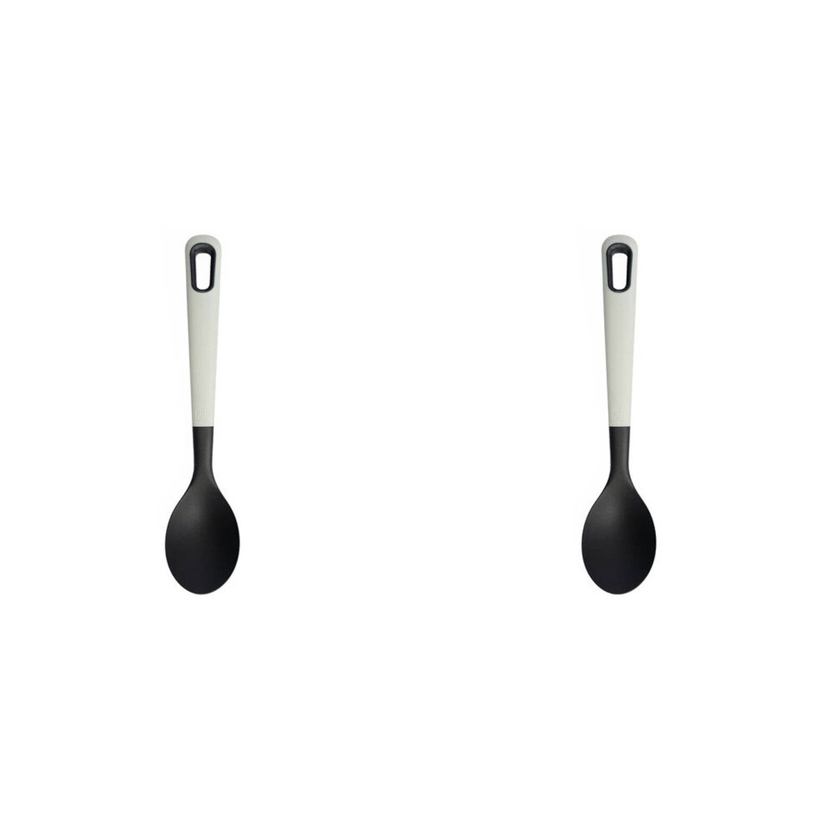 2PK eKu Upcycle Soft Grip Kitchen Solid Spoon - Caviar Black - Bunnings Australia
