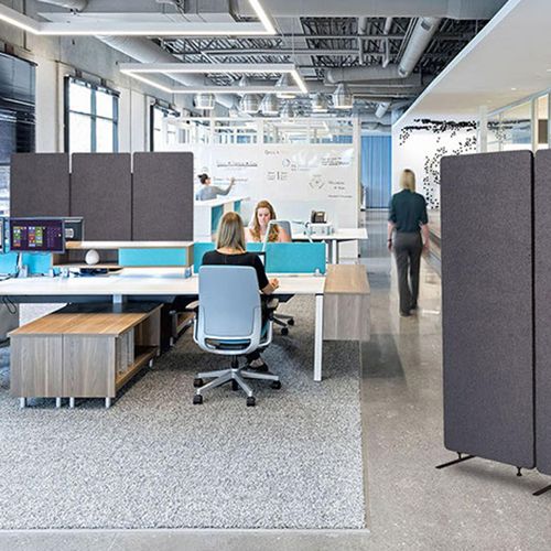 Z I P Acoustic Divider Screen - Extended Panel - 1650x600x28mm Graphite ...