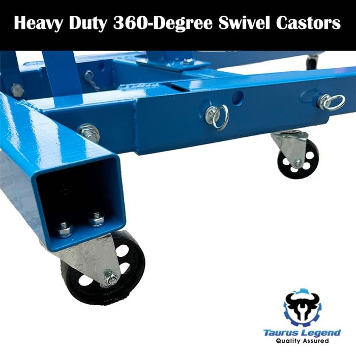 Taurus Legend 2000kg Foldable Engine Crane Blue - Bunnings Australia