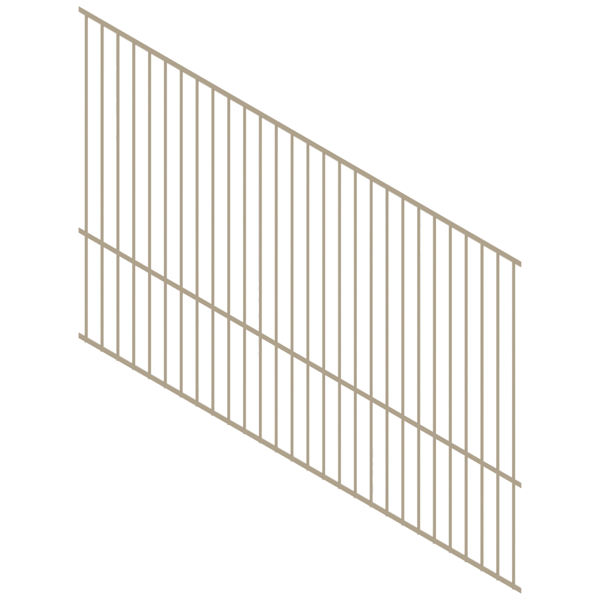 ProtectorAl 0350-1200W x 1200H Paperbark Flat Top Square Picket Pool ...