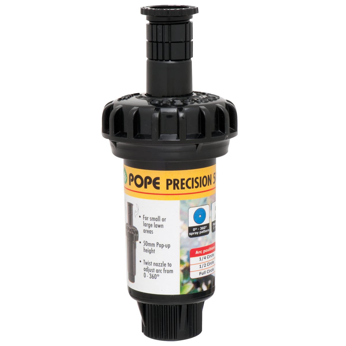 Pope 50mm Precision Spray Pop Up Sprinkler with Variable Arc Nozzle ...