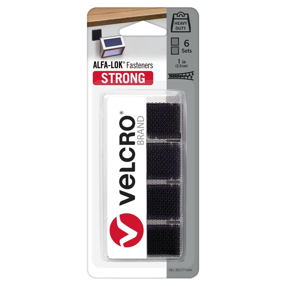 VELCRO Brand 25mm Black Squares ALFA-LOK VL30177 - 6 Pack - Bunnings ...