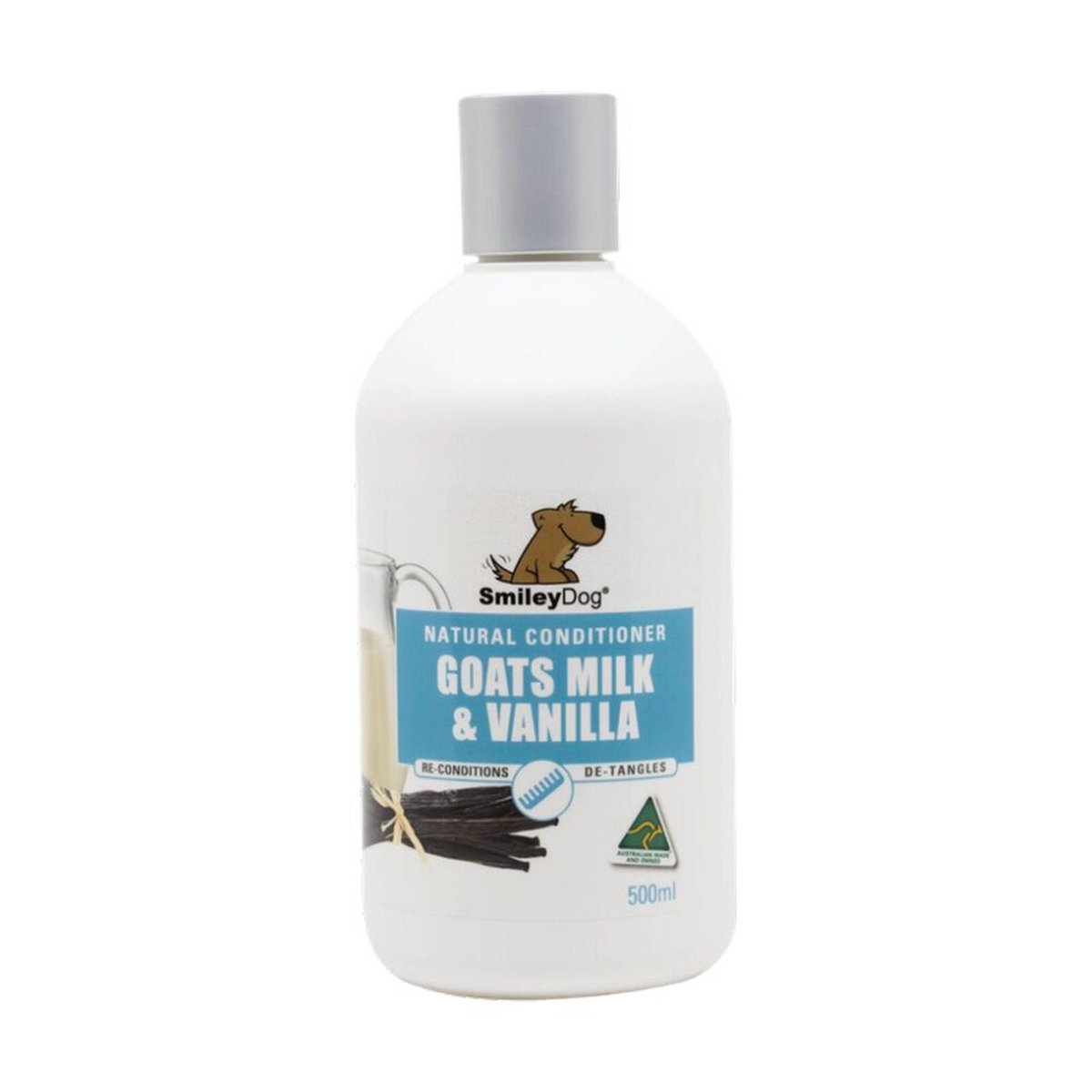 Smiley Dog Pet Grooming Cleaning Conditioner Bottle 500ml Goats Milk ...