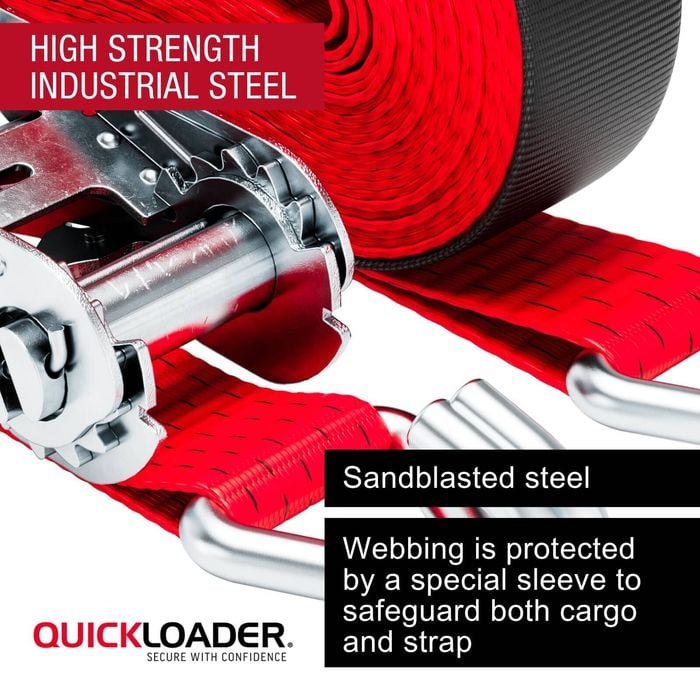 Quickloader Ratchet Strap Tie Down 10m 2500kg Lashing Capacity ...