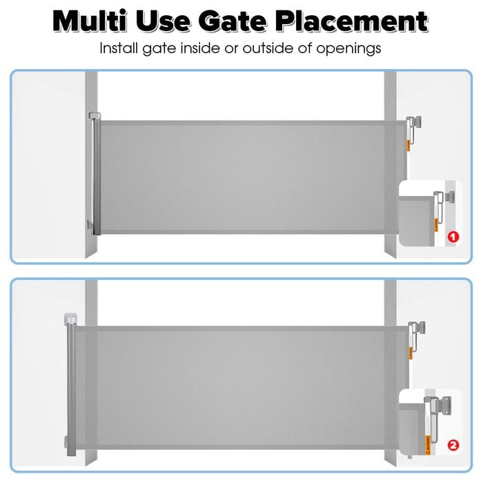 Advwin Retractable 3M Pet Gate Doorways Dog Cat Safety Gate - Bunnings ...