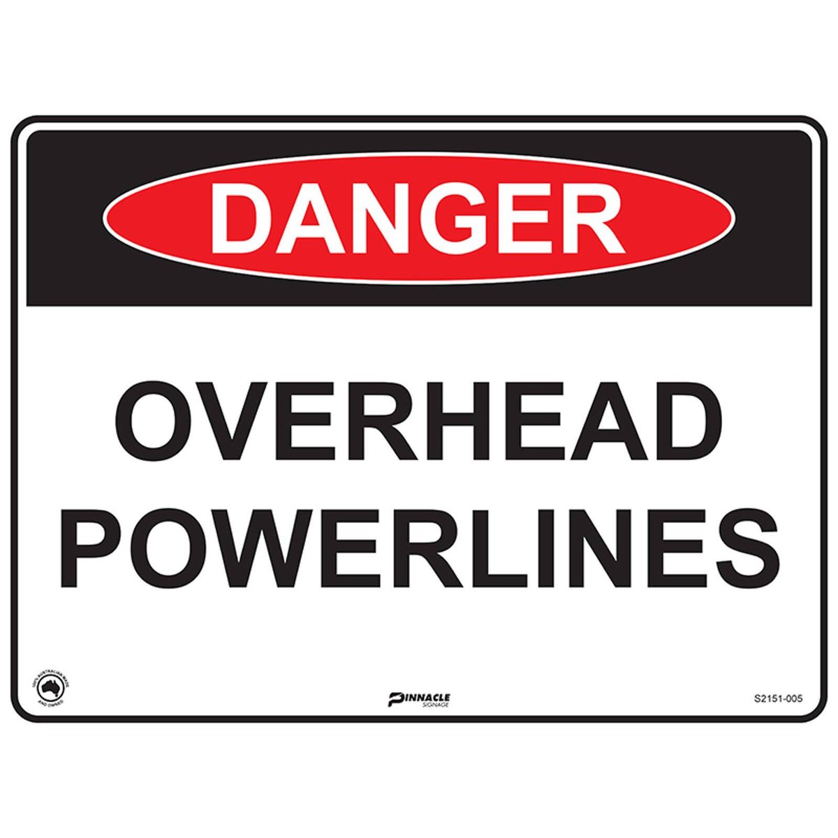 Pinnacle Signage 400 x 300mm Danger Overhead Powerlines Sign - Bunnings ...