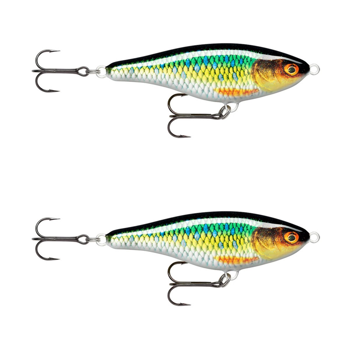 2x Rapala 12cm Twitchin' Rap Slow Sink Glidebait Fishing Lures - Rock n ...