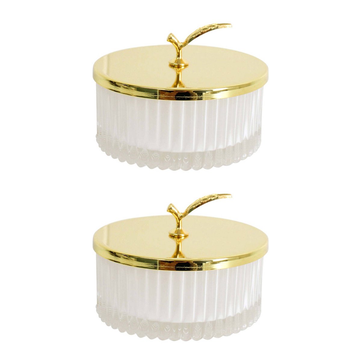 2PK LVD Glass Trinket Box Storage Decor Round 9.5cm - Wilde Jungle ...