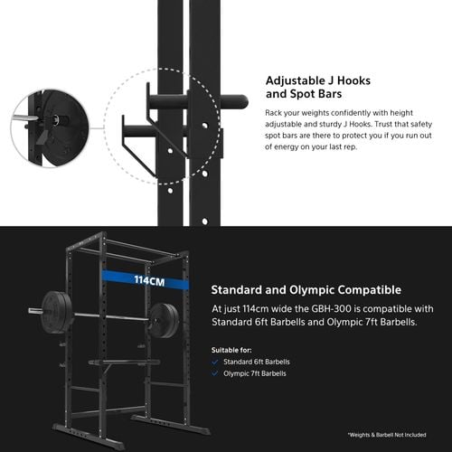 LSG GBH-300 Power Rack + GBN-006 14-Level FID Exercise Bench - Bunnings ...