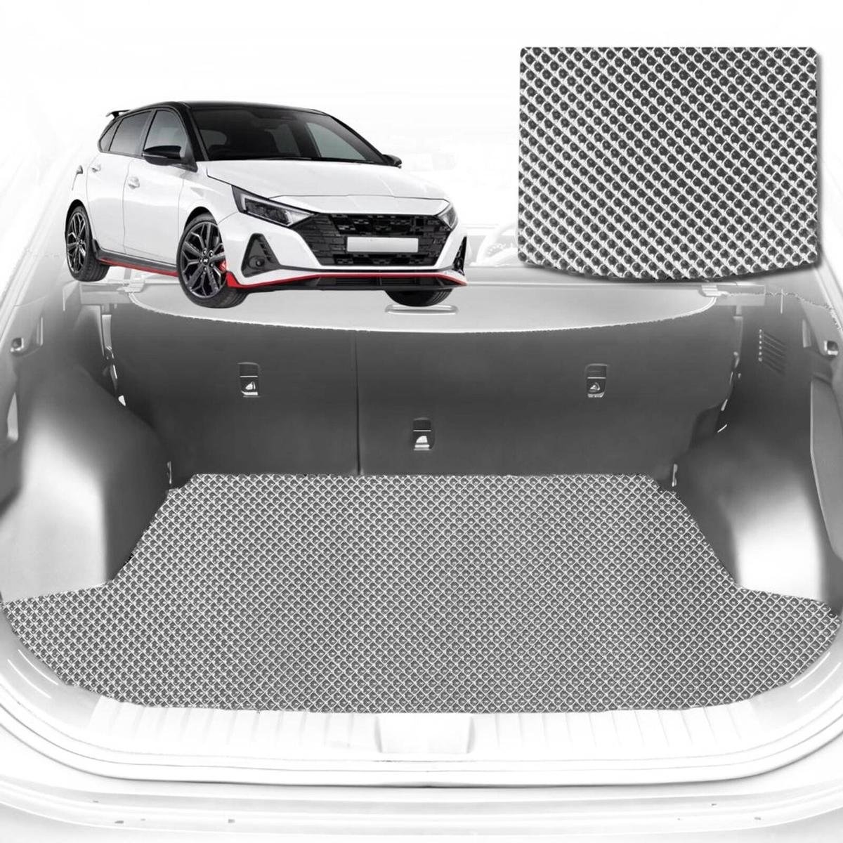 6D Diamond Car Boot Mat for Hyundai i20 N (BC3/BI3)2020-Current-Hatch ...