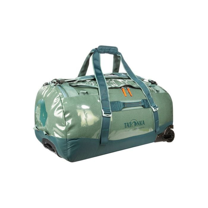 Tatonka Nylon Barrel Roller L/80L Outdoor Travel Wheeled Duffel Sage ...