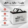 Altus AGM Battery 12V 75ah Battery Deep Cycle SLA Lead Acid Battery ...