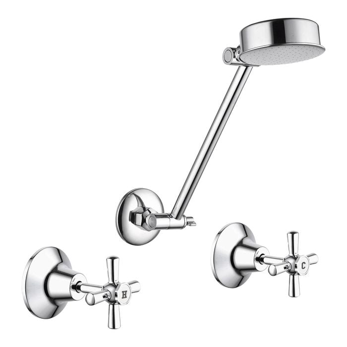 Estilo Chrome Jumper Valve Shower Set WELS 3 Star 9L/min - Bunnings ...