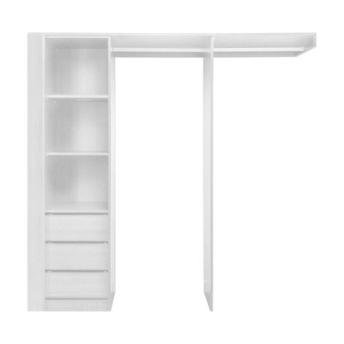 Lugna 1500 - 1800mm White Package 2 Opening Built In Wardrobe Package ...