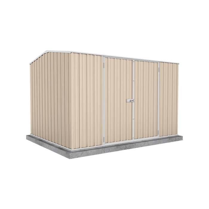 Absco Sheds 3.0 x 2.26 x 2.0m Classic Cream Premier Double Door Garden ...