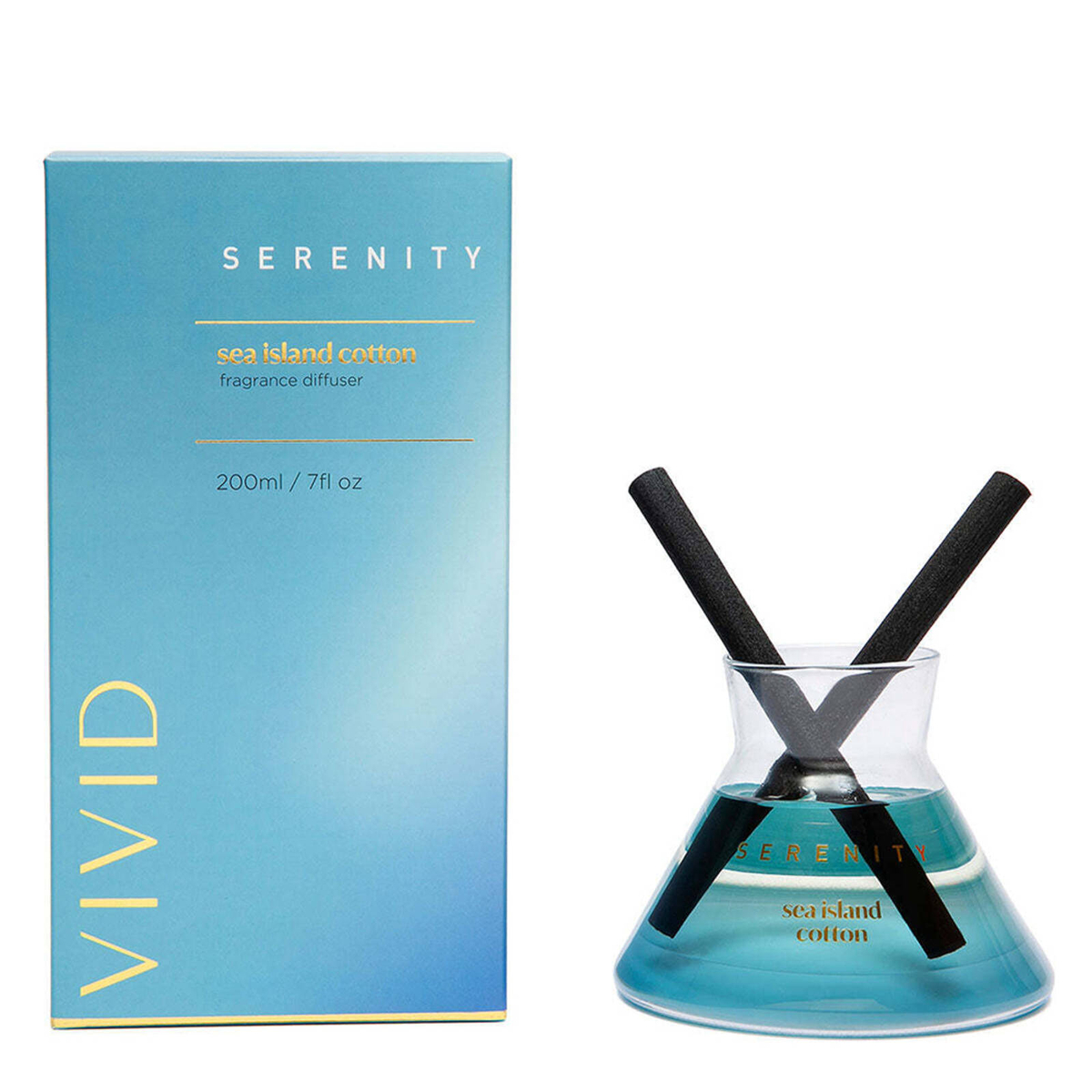 Serenity Vivid 200ml Reed Diffuser - Sea Island Cotton - Bunnings Australia