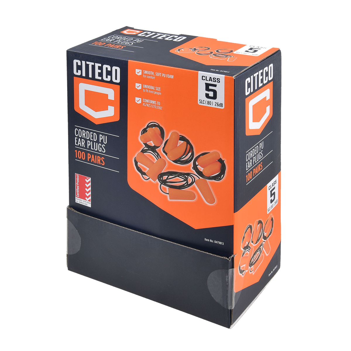 Citeco Class 5 PU Corded Ear Plugs - 100 Pairs - Bunnings Australia