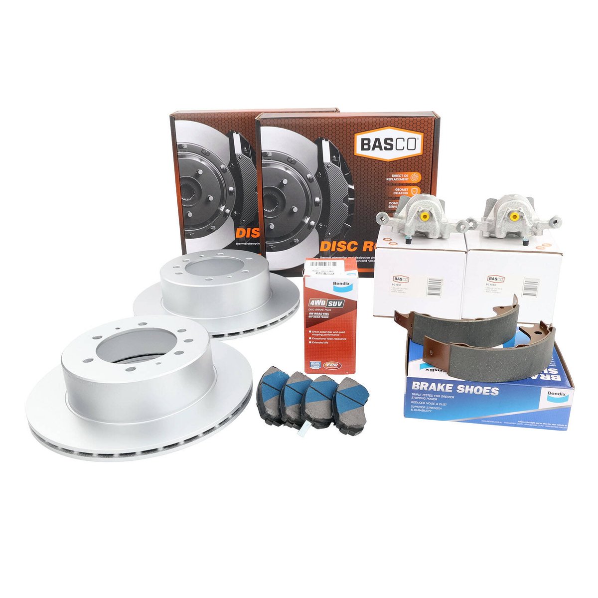 Bendix Rear Brake Pads, Calipers, Rotors & Shoes for Nissan Patrol GU ...