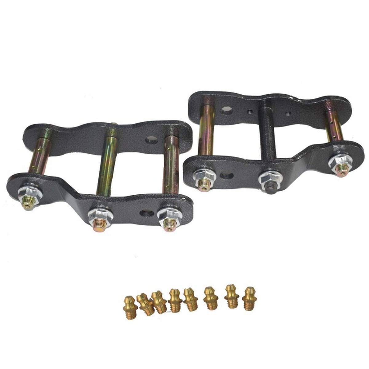 Machter Autoparts FIT FOR TOYOTA HILUX N80 2016- EXTENDED GREASABLE SHACKLES 2" INCH 50MM LIFT ...