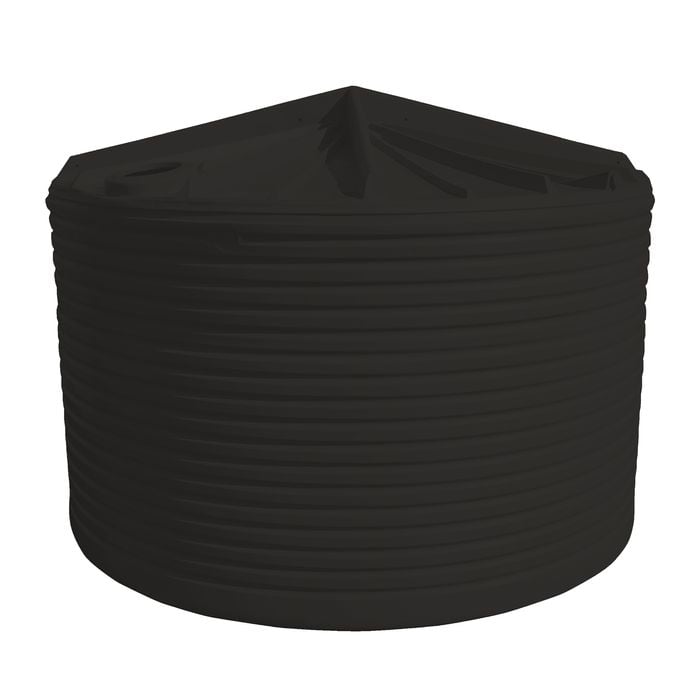 Clark Tanks 31800L Round Poly Water Tank - Metal Grey - Bunnings Australia