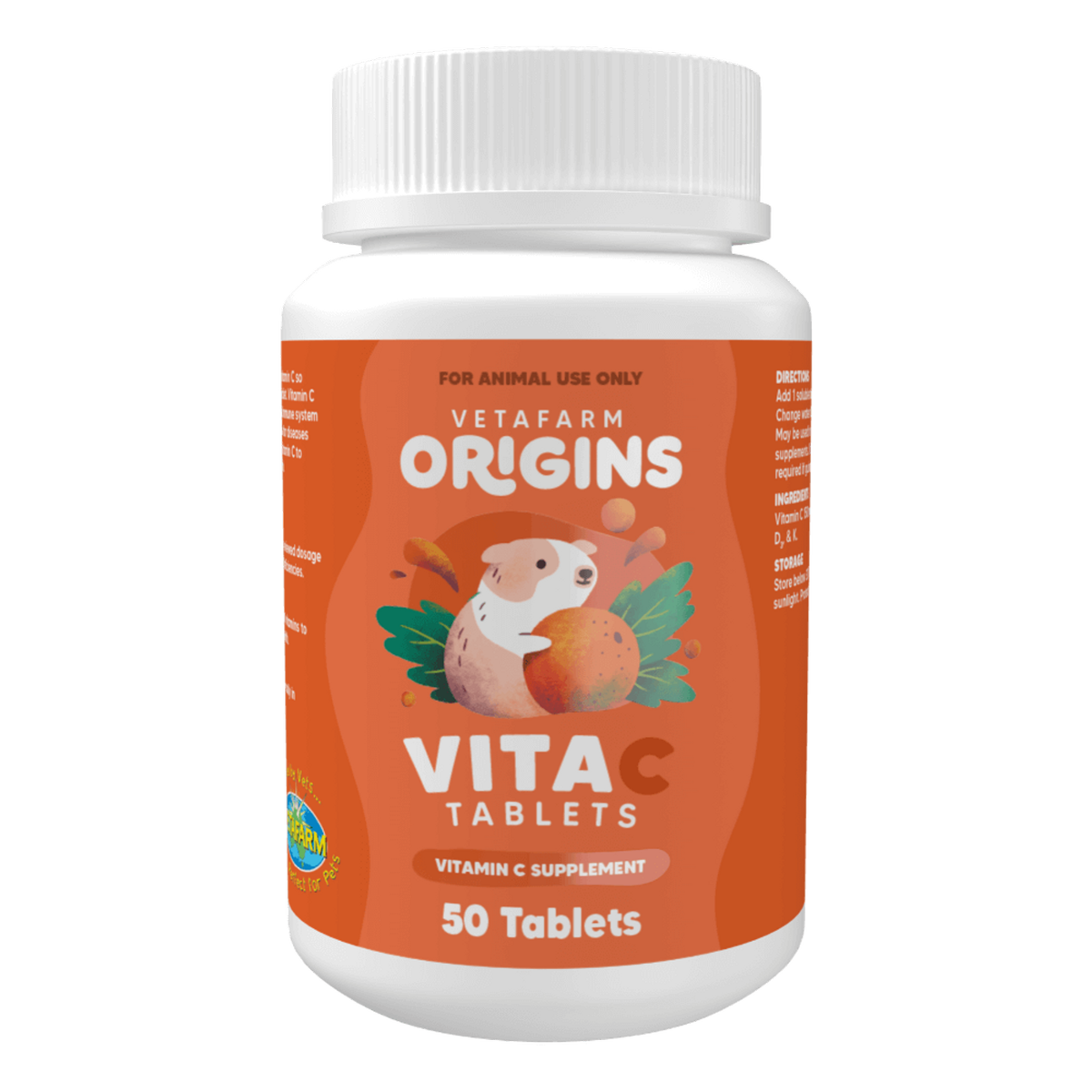 Vetafarm Origins Vita C Tablets for Guinea Pig Health 50 Pack ...
