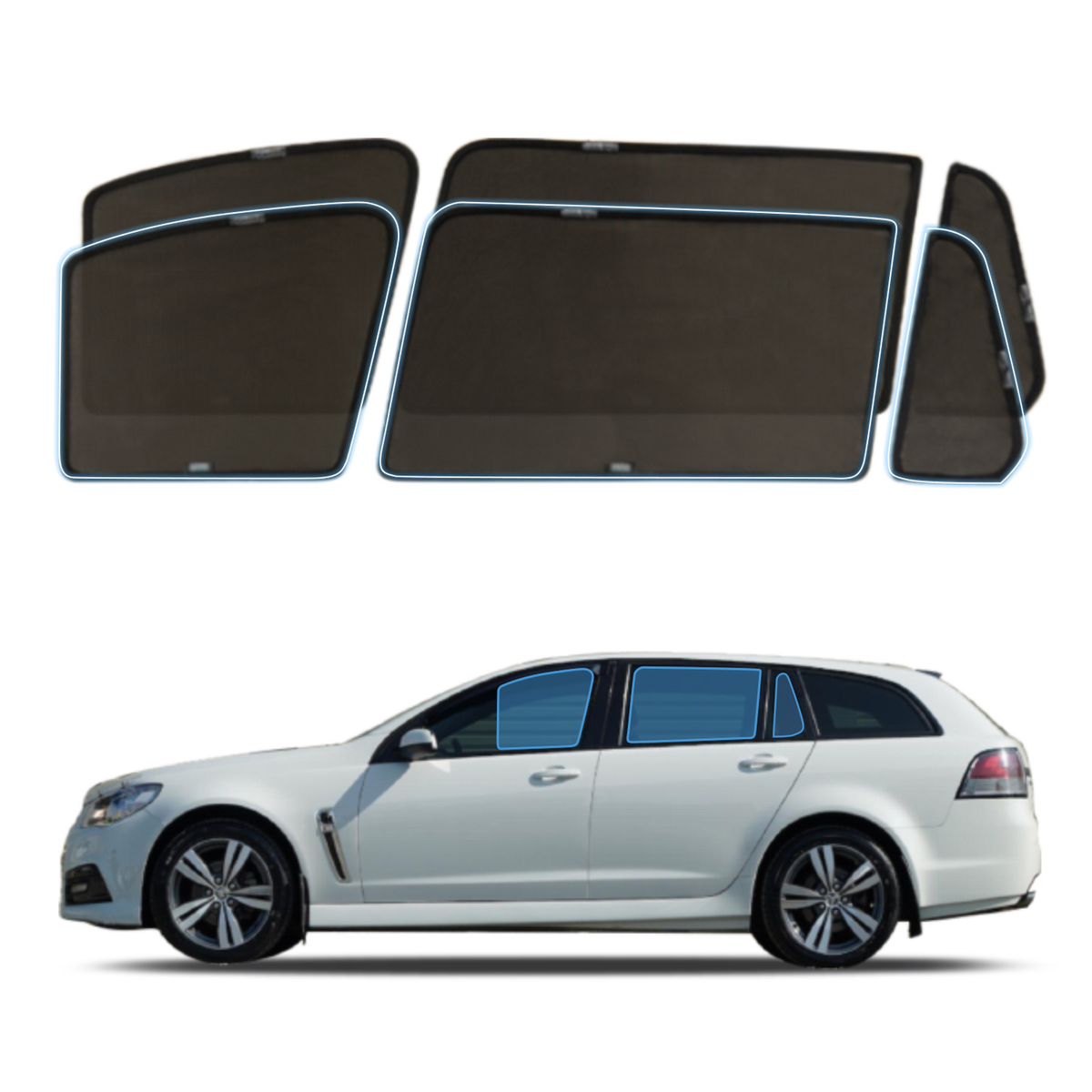 AUSGO Magnetic Window Sun Shade for Holden Commodore VE VF Wagon 2006 ...