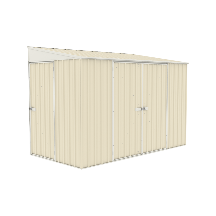 Absco Sheds 3.0 x 1.52 x 2.08m Classic Cream Three Door Bike Shed ...
