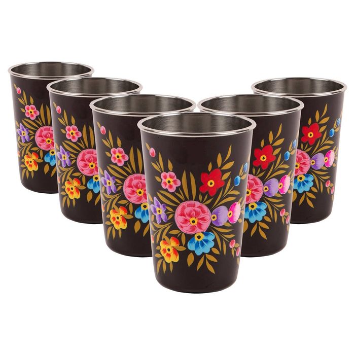 BillyCan Hand-Painted Picnic Cups - 400ml - Pack of 6 - Bunnings Australia