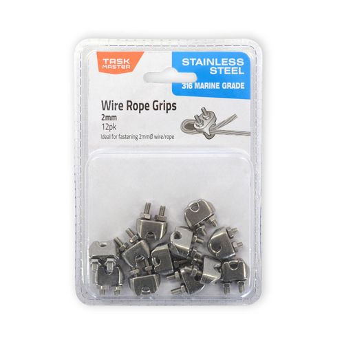 Taskmaster 2mm Stainless Steel Wire Eye Straps - 12 Pack - Bunnings New ...