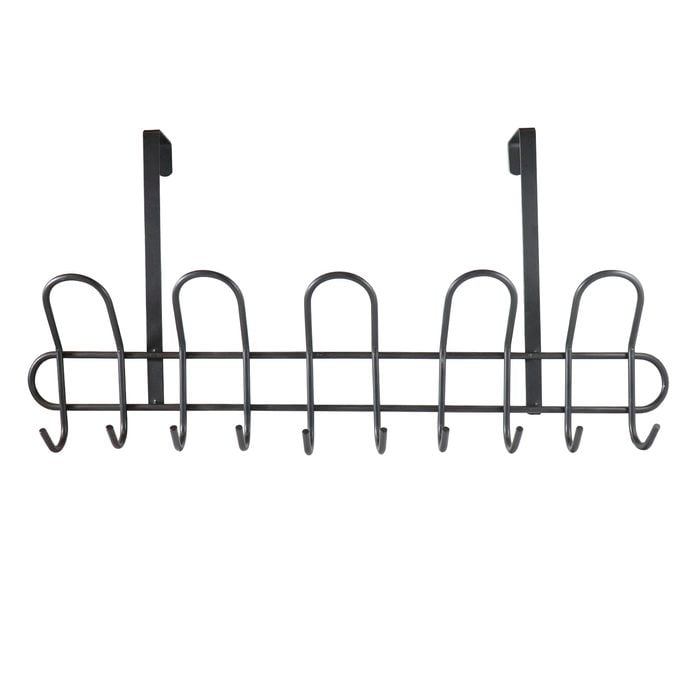 Adoored 15 Black Hook Over-The-Door Hook Rack - Bunnings Australia