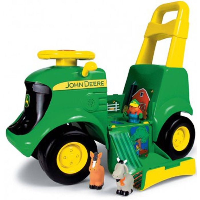 John Deere Sit N Scoot Push Tractor - Bunnings Australia