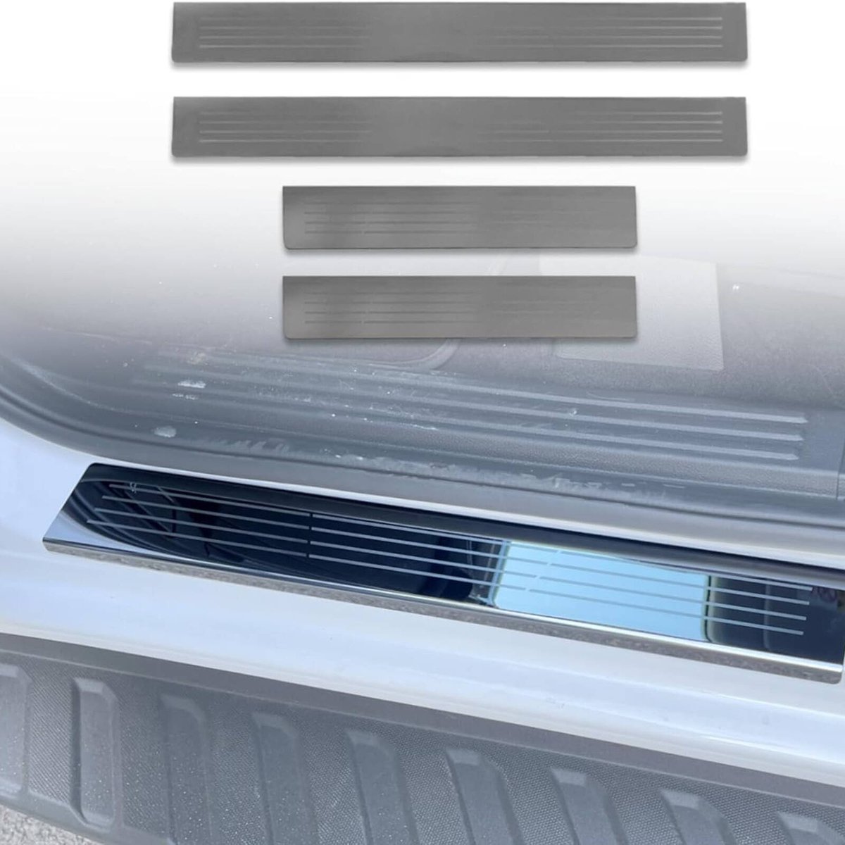 AUSGO Stainless Steel Door Sill Protector for Ford Ranger Next-Gen 2022 ...