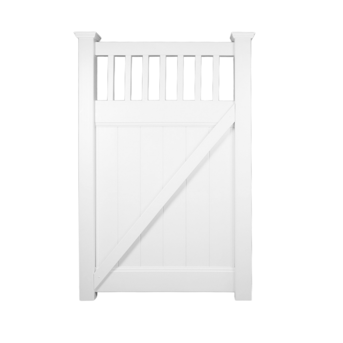 RapidFence 1130 x 1800mm White Hampton PVC Gate - Bunnings Australia