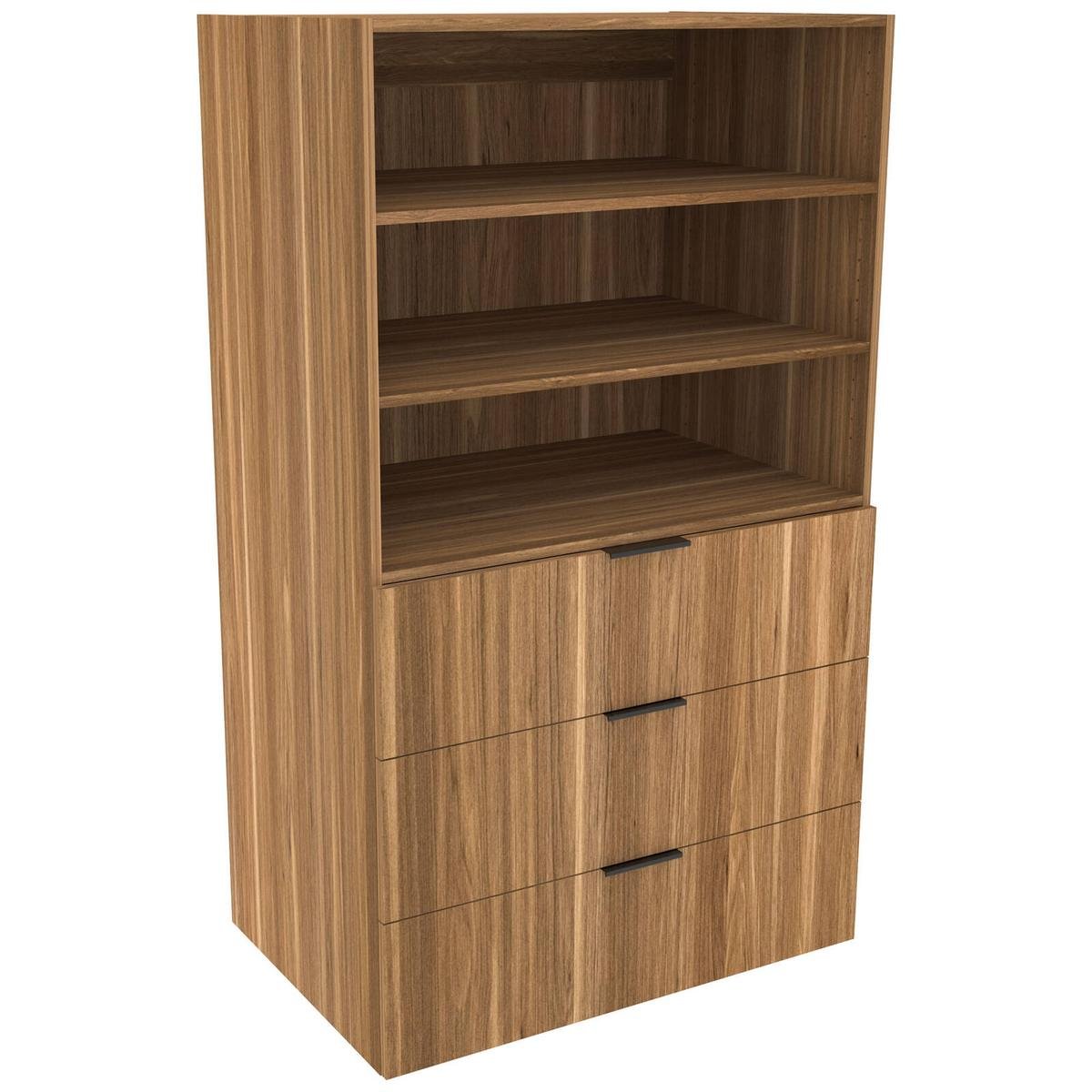 Lugna 1536 x 900 x 580mm Cove Ready to Assemble Robe Insert 2 Shelf 3 ...