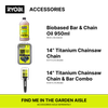 Ryobi 36V 14" 35cm Brushless Cordless Chainsaw RCS36B1 - Tool Only ...